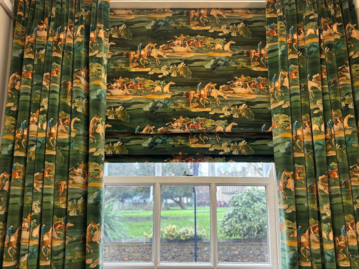 Mulberry Home Morning Gallop velvet electric roman blind - SAVE £500 ...